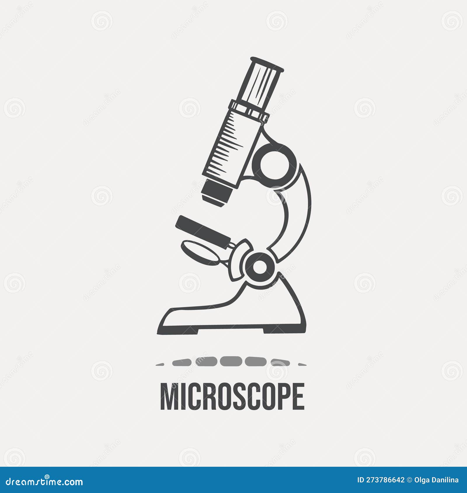 Sketch Microscope Drawn on a Light Background Vector Stock Vector ...