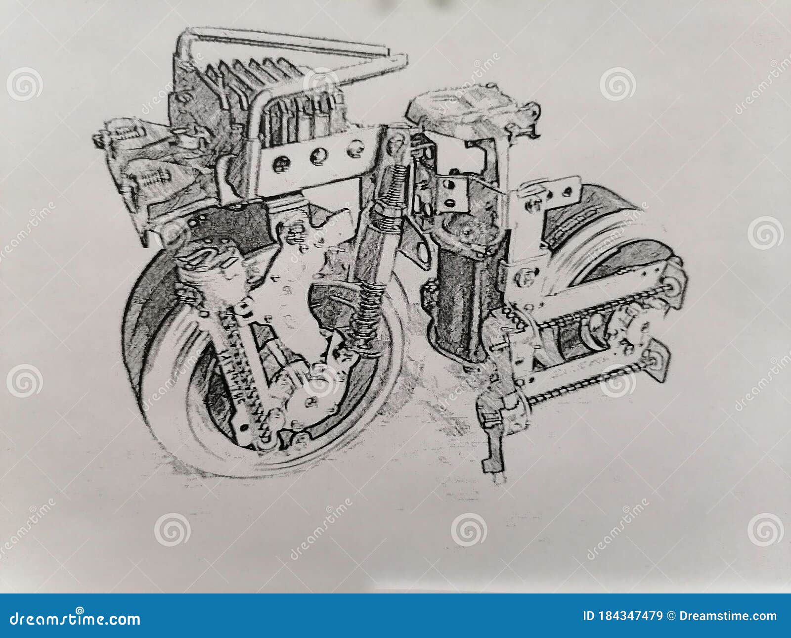 Sketch Steampunk Mechanism Cartoon Vector | CartoonDealer.com #92231383