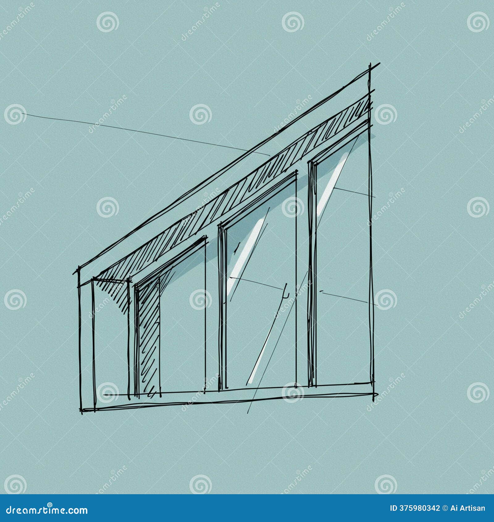 Vertical Triangular Prism Multicolored Banner Vector Illustration ...