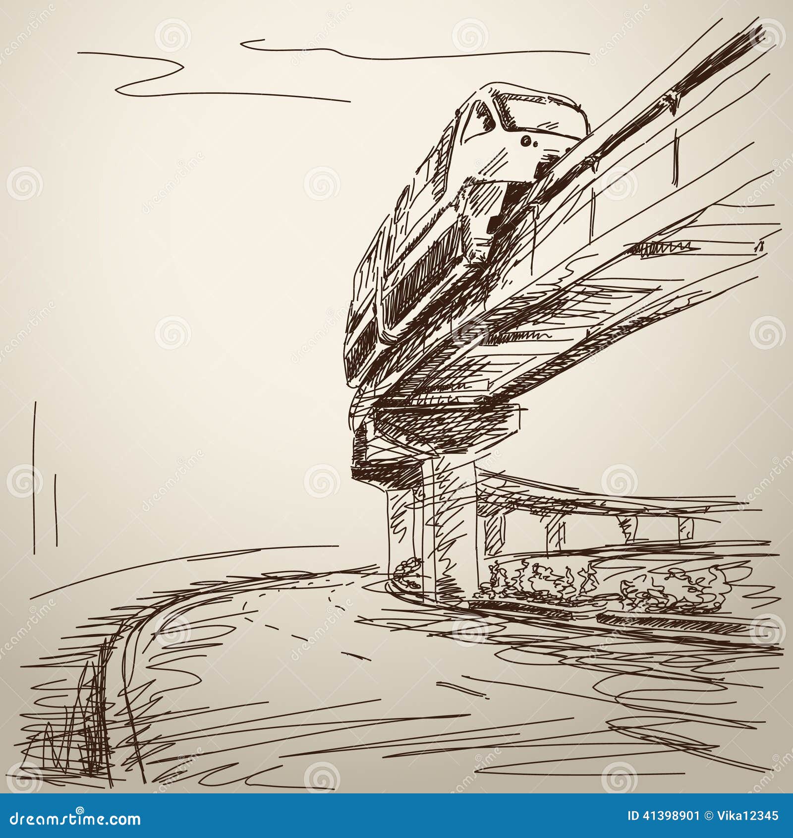 Monorail Train Thin Line Icon, Public Transport Concept, Monorail ...