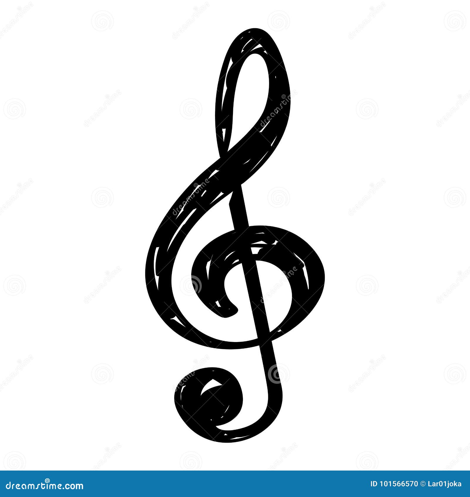 Musical Note. Staff Treble Clef Notes Musician Concept Vector Isolated ...