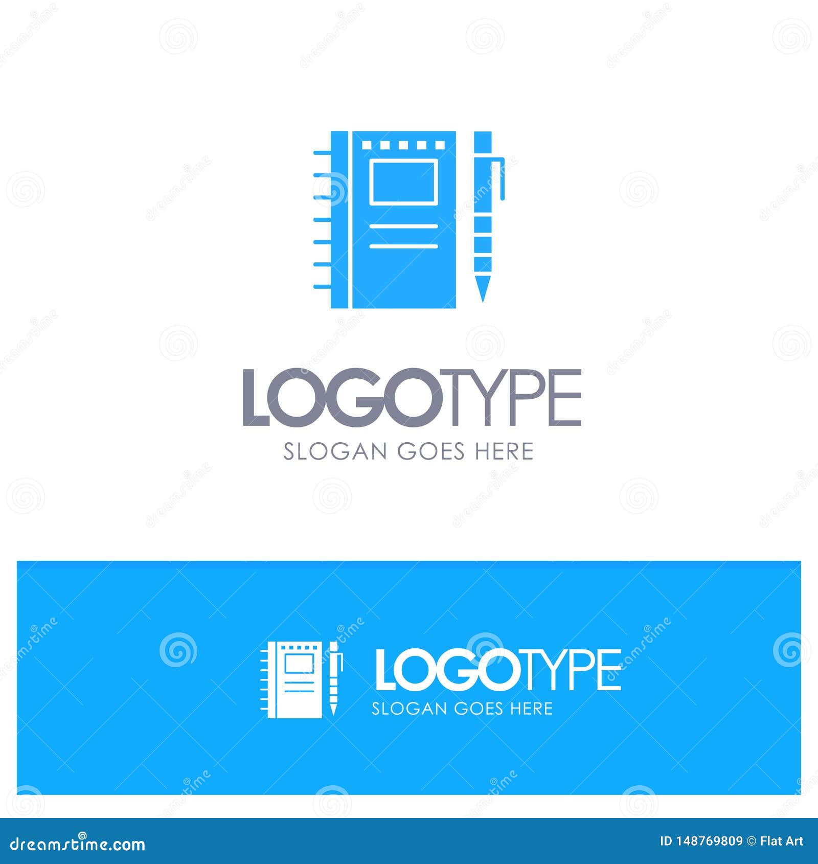 Sketch Notebook, Drawing, Notebook, Pencil, Sketch Blue Solid Logo with ...