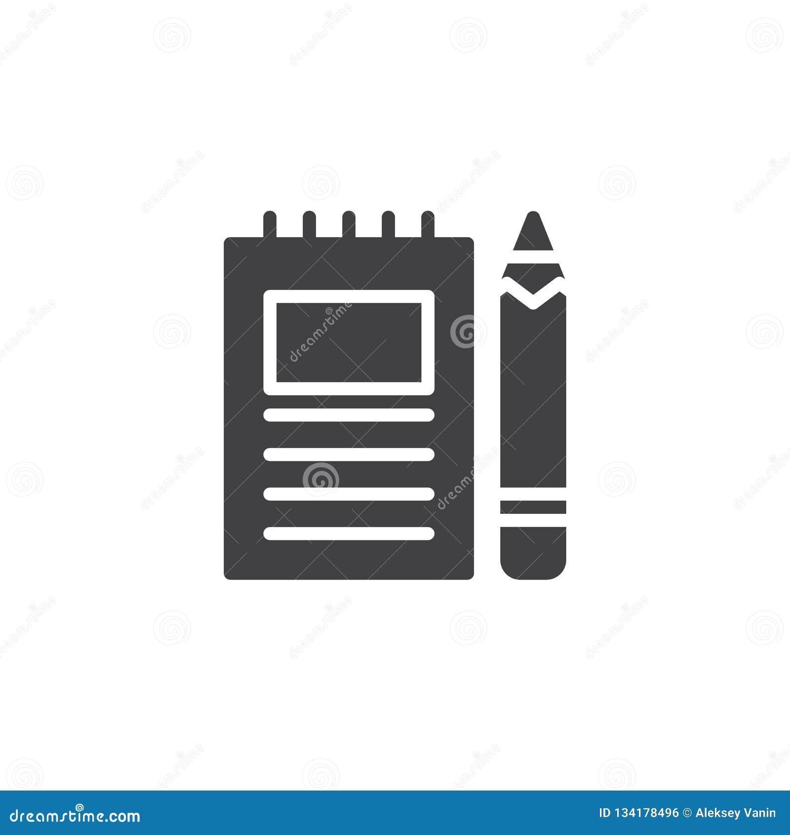 Sketch Notebook and Pencil Vector Icon Stock Vector - Illustration of ...