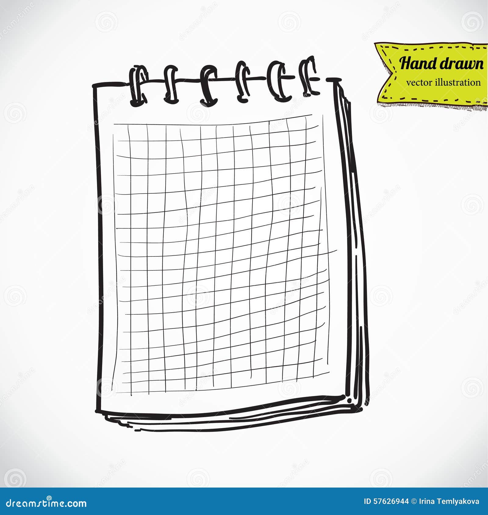 Sketch of Notebook. Vector Illustration with Hand Drawn Stock Vector ...