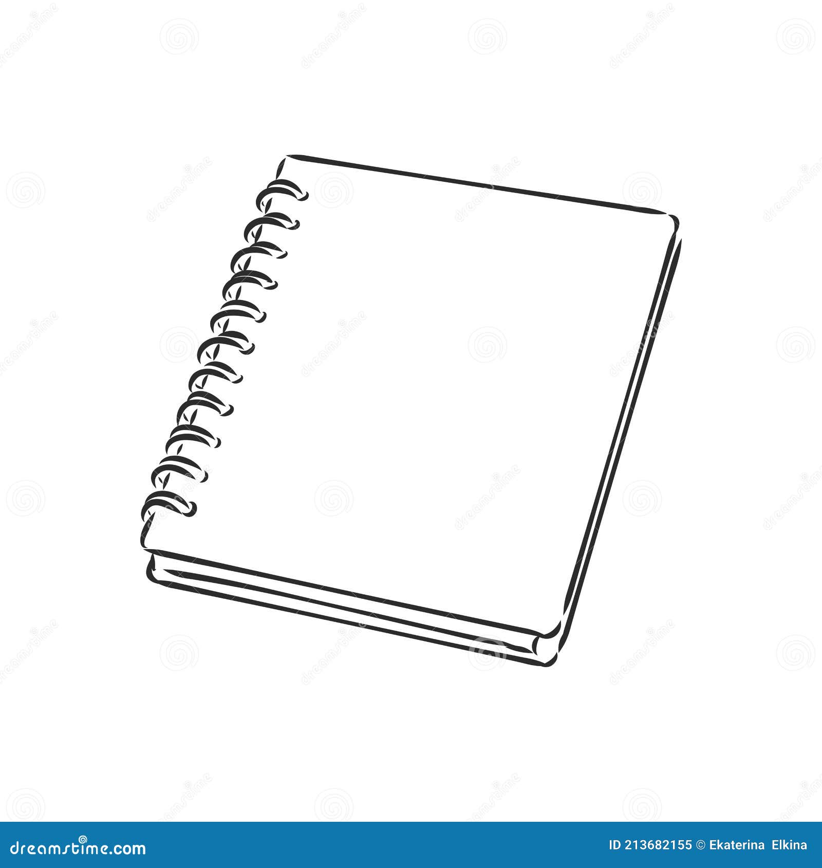 Sketch of Notebook. Vector Illustration with Hand Drawn Leaf of ...
