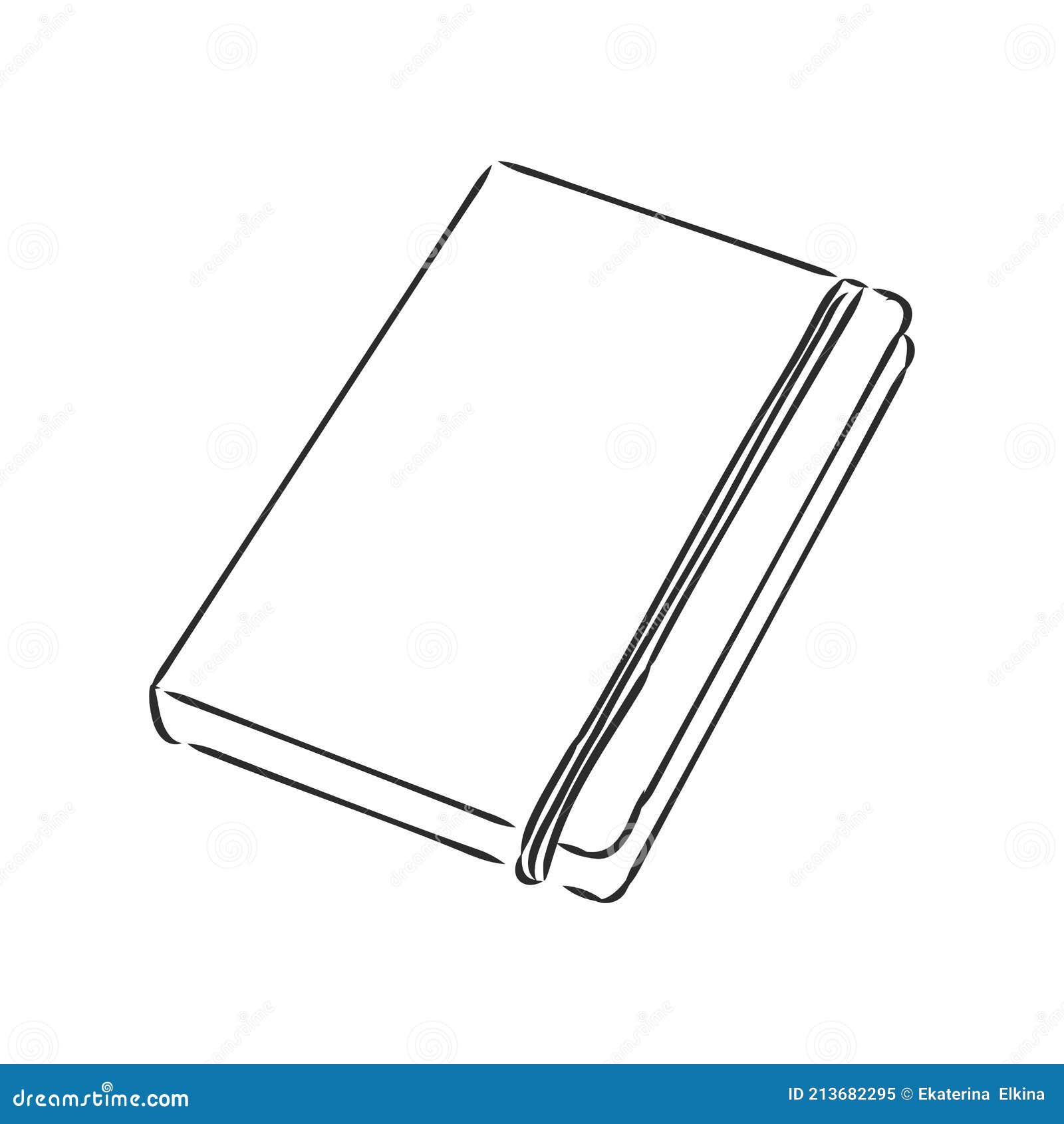 Sketch of Notebook. Vector Illustration with Hand Drawn Leaf of ...