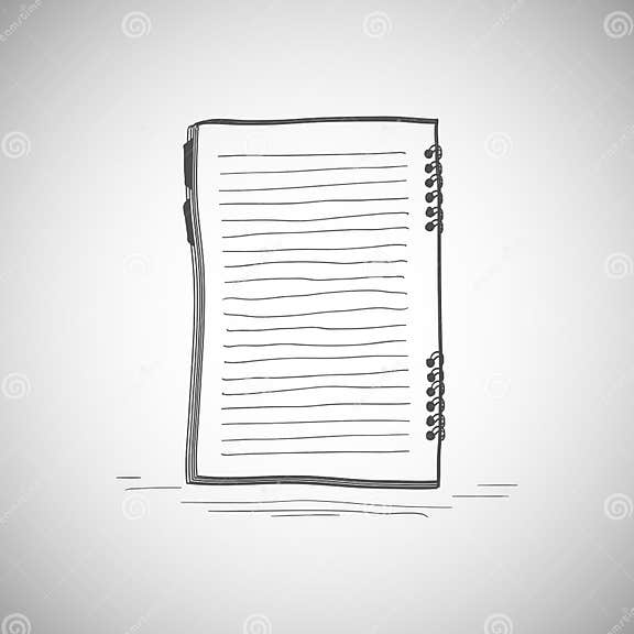 Sketch of notebook. stock vector. Illustration of doodle - 36683105