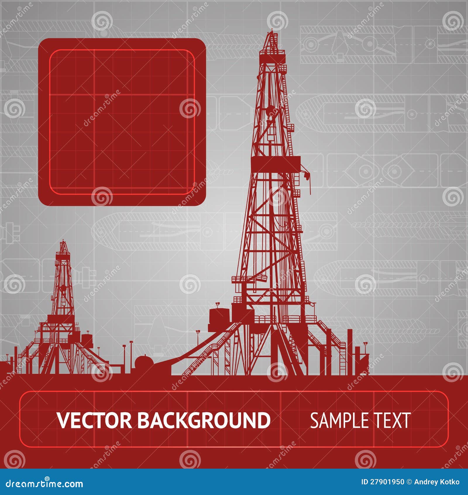Sketch of oil rig stock vector. Illustration of fracking - 27901950