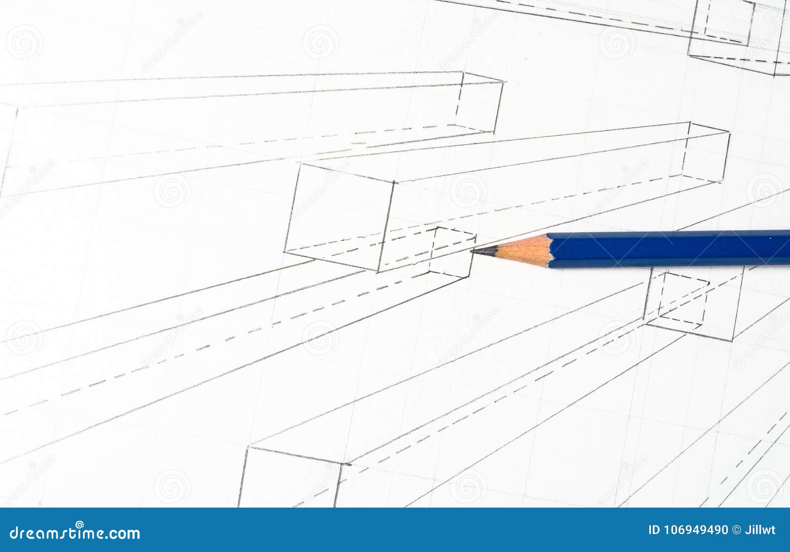 Sketch paper stock photo. Image of builder, drawing - 106949490