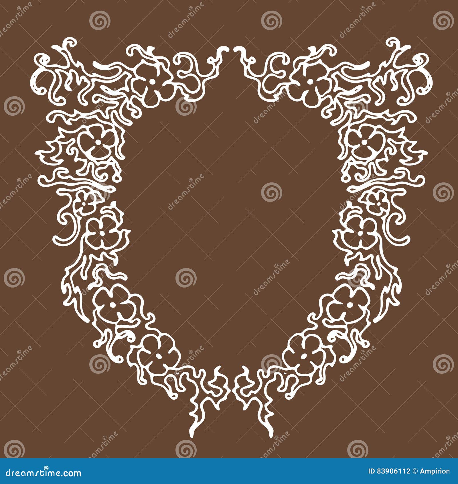 A Sketch of the Pattern As a Shield . Stock Vector - Illustration of ...