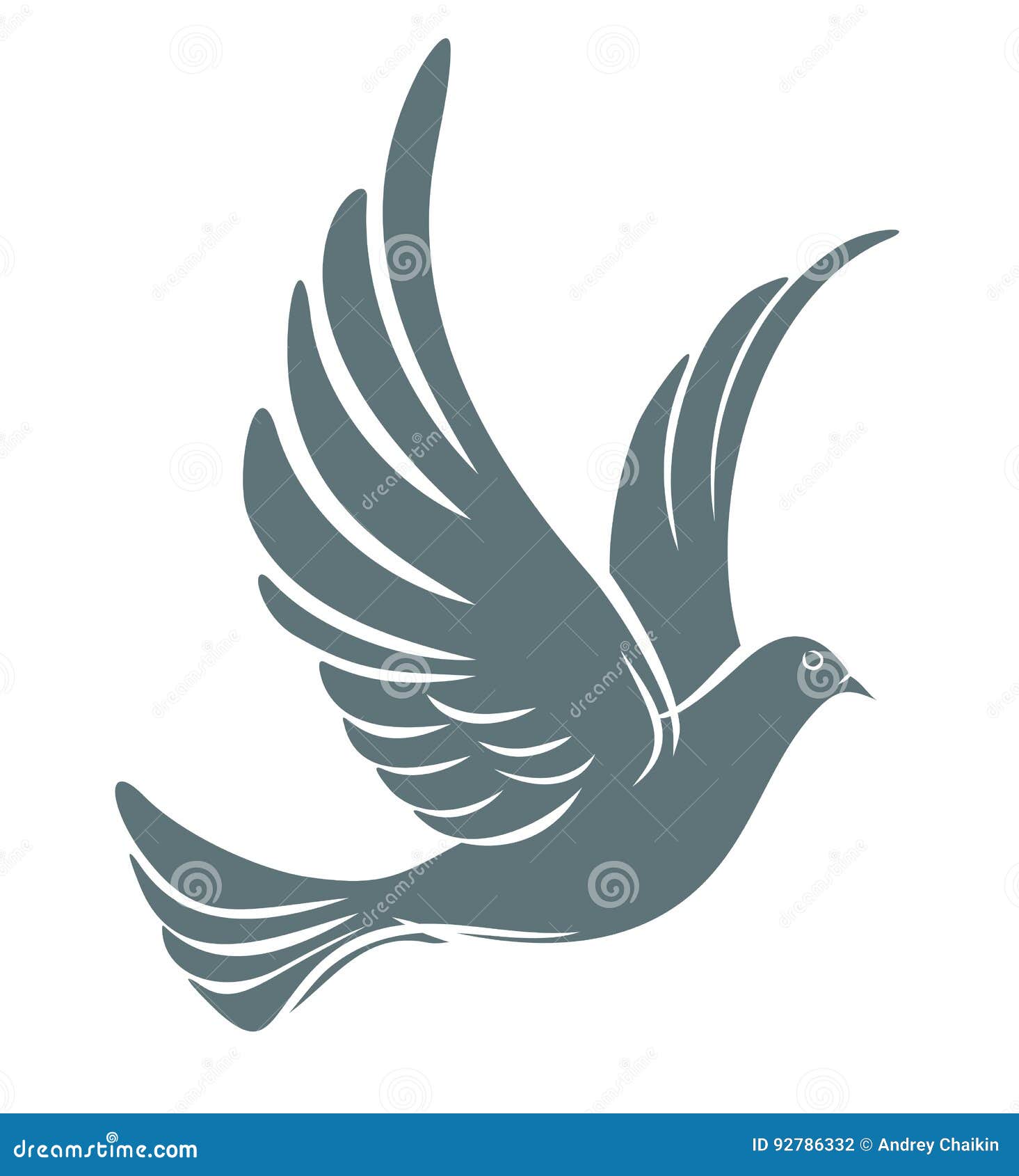 Stylized Pigeon Tattoo Pattern In Traditional Mexican Style Royalty ...