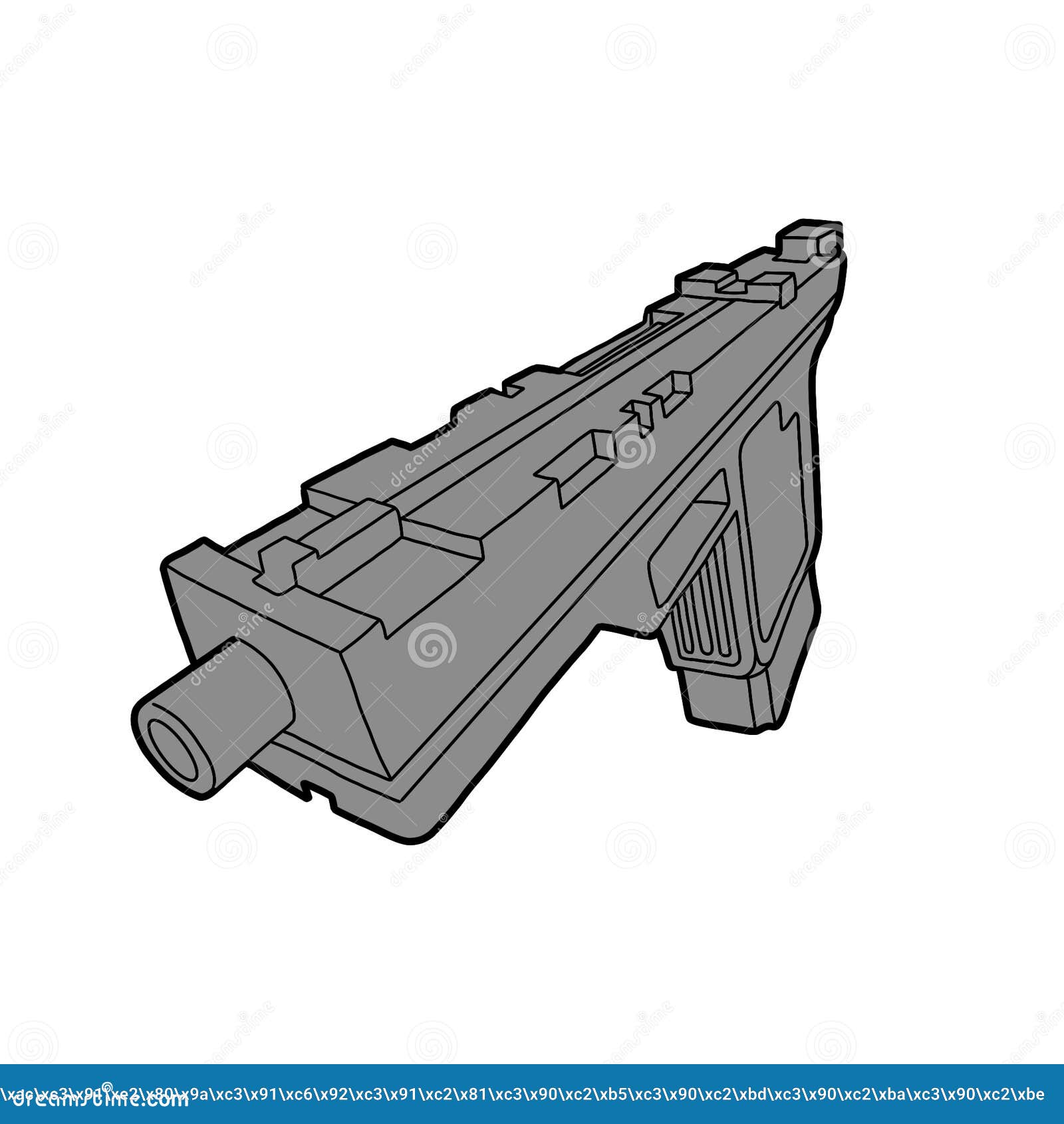 Sketch of Pistol for Tattoo or Logo Stock Illustration - Illustration ...