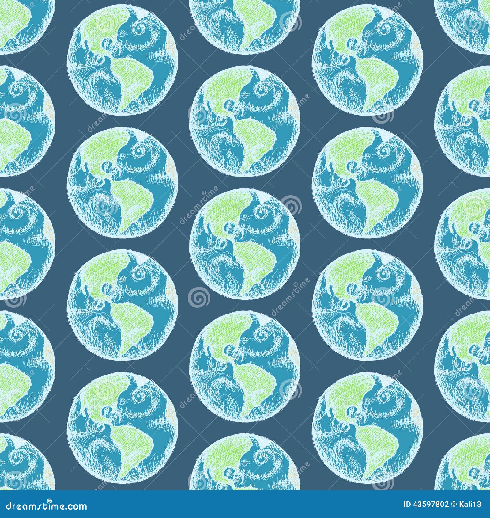 Sketch Planet Earth in Vintage Style Stock Vector - Illustration of ...