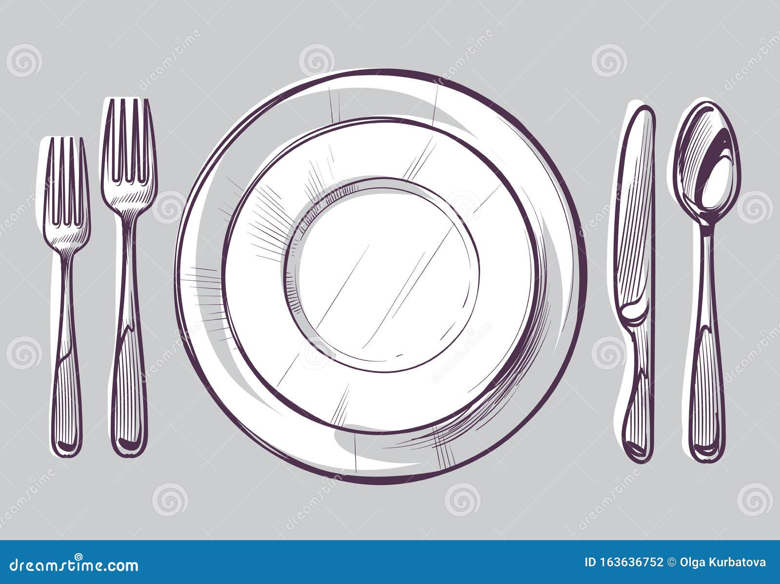 Utensils Plate Fork Knife Vector Stock Illustrations – 2,927 Utensils ...