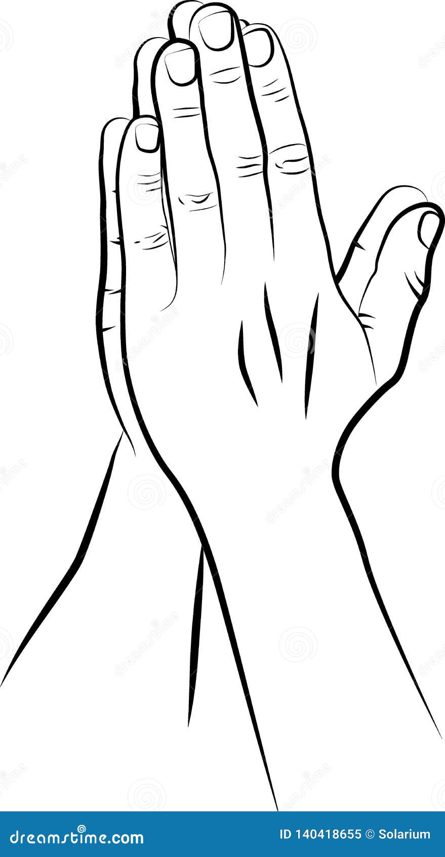 Hands stock vector. Illustration of hands, catholic - 140418655