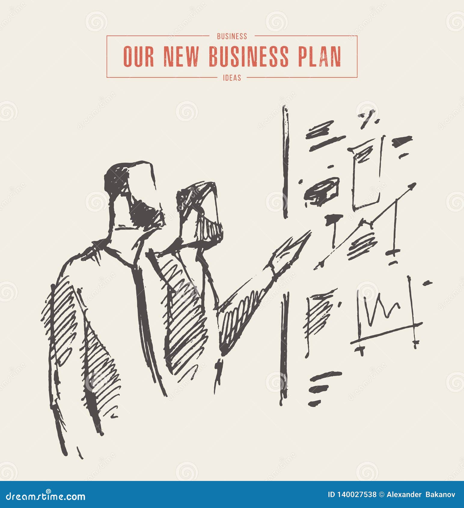 Sketch Process Business Planning Hand Drawn Vector Stock Vector ...