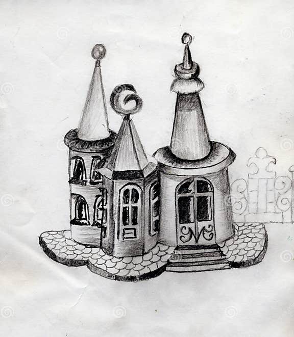 A Sketch of the Puppet Town. Stock Illustration - Illustration of ...