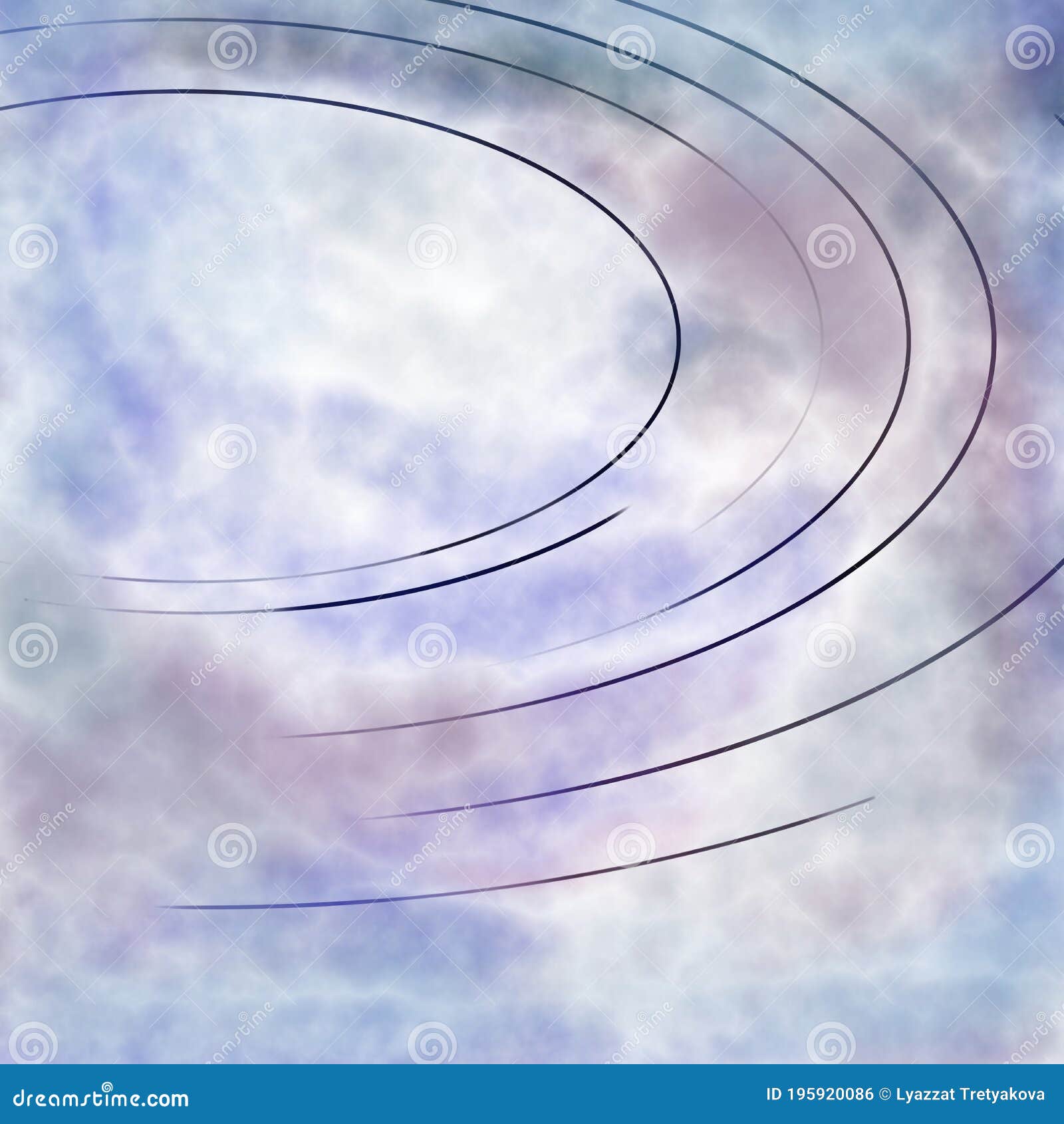 Sketch. Reflection of the Sky in the Water Surface with Circles Stock ...
