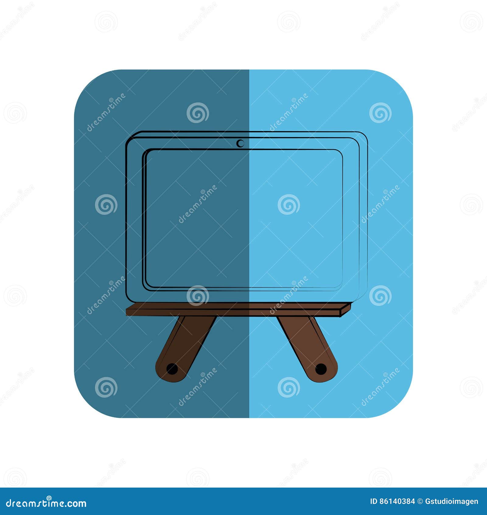 Sketch of School Slate in Square Frame Stock Vector - Illustration of ...