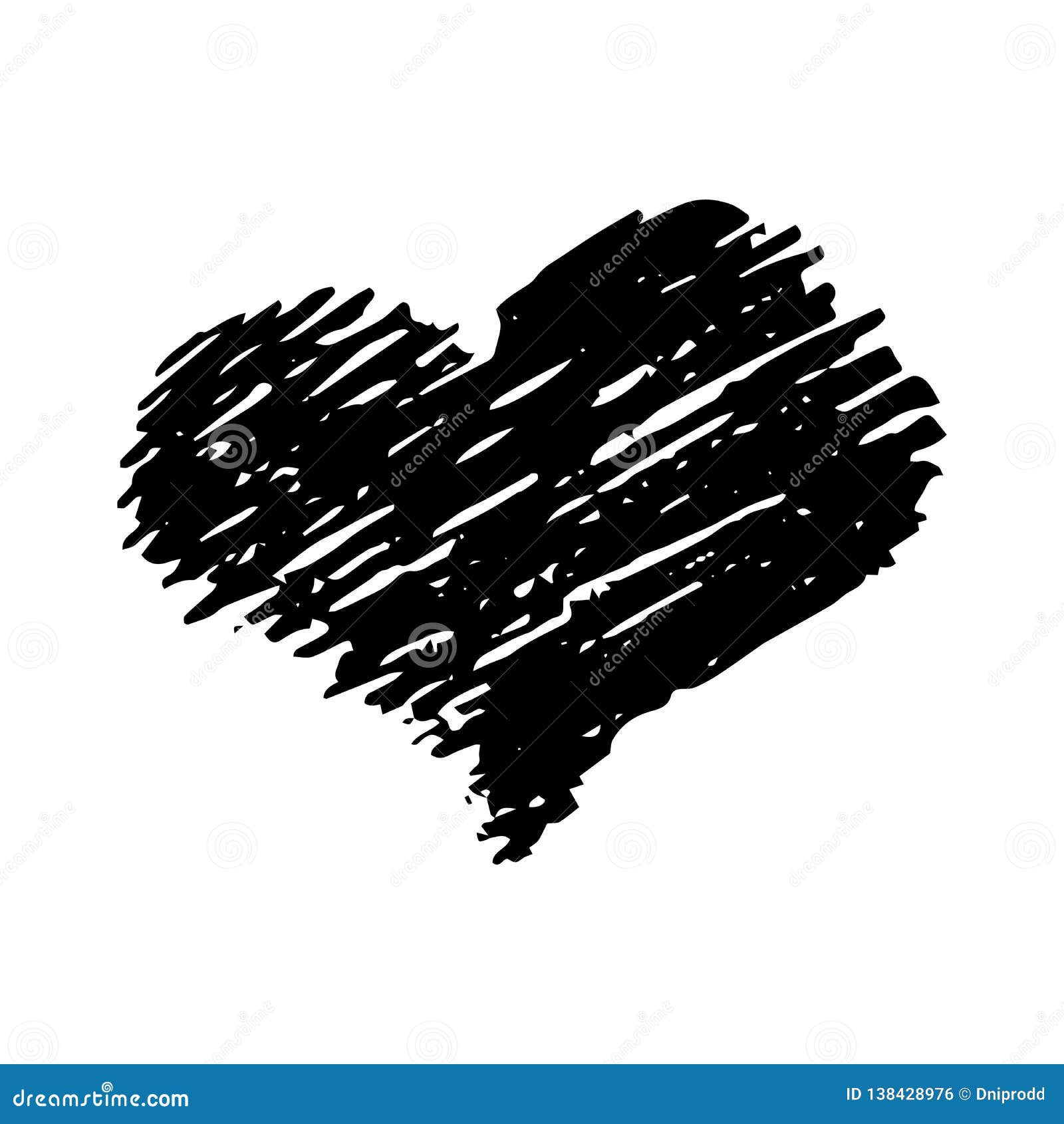 Hand Drawn Pencil Scribble Hearts Stock Vector - Illustration of ...