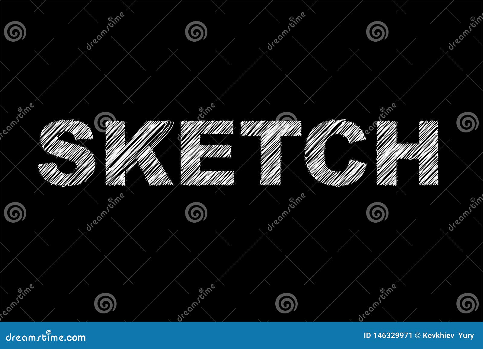 Sketch Scribble Text. Vector Illustration Stock Vector - Illustration ...