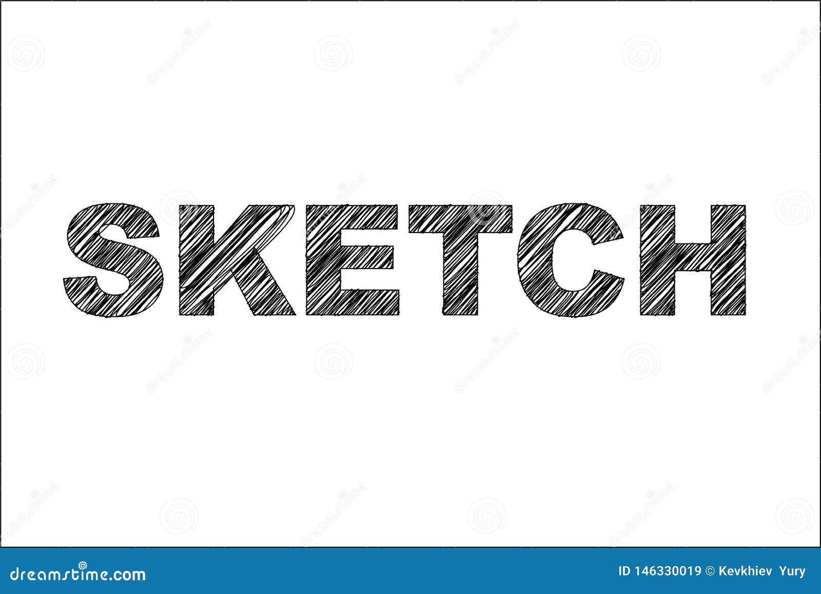 Sketch Scribble Text. Vector Illustration Stock Vector - Illustration ...