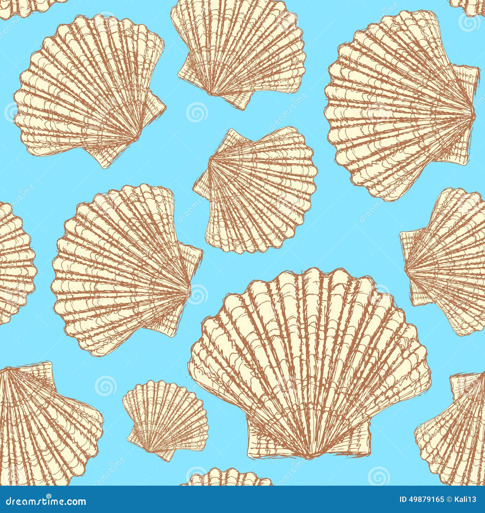 Sketch Sea Shell in Vintage Style Stock Illustration - Illustration of ...