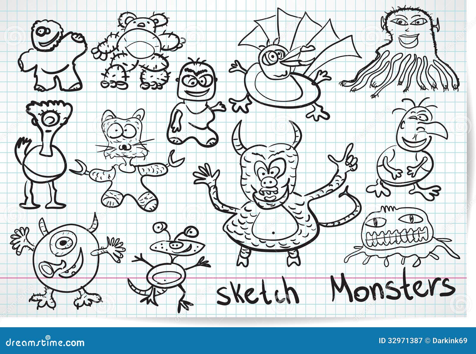 Funny Monsters Drawings