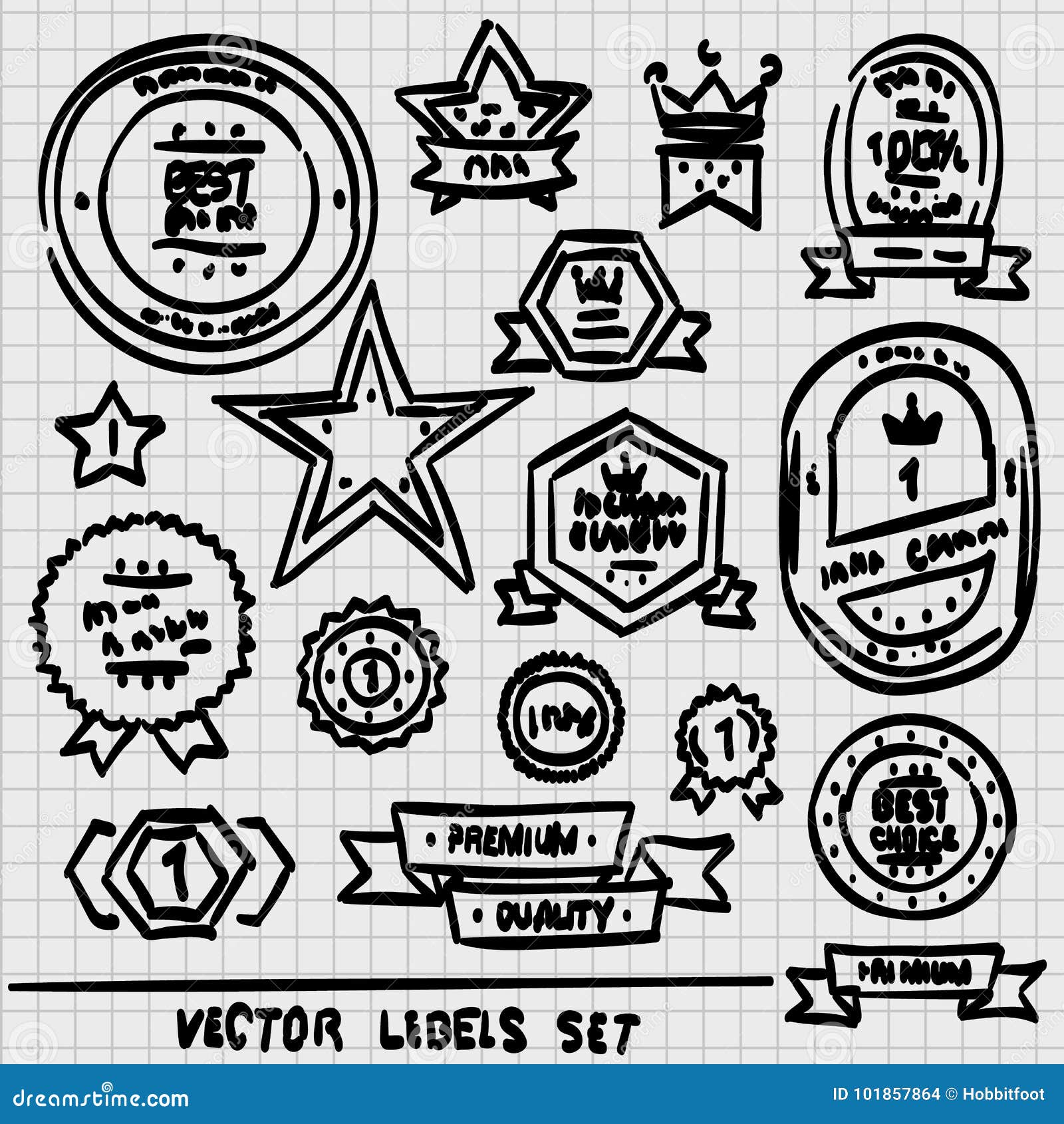 Sketch Set labels. stock vector. Illustration of frame - 101857864