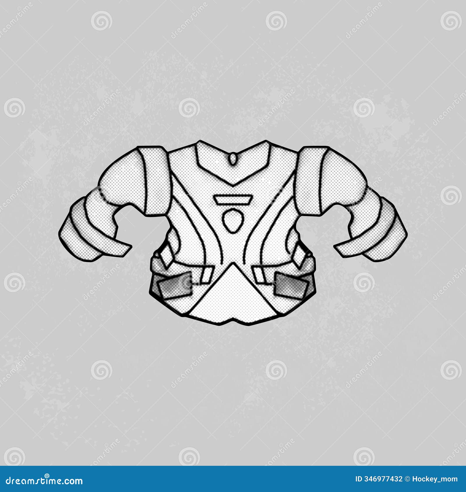 Sketch of a Shoulder Pads. Hand Drawing of an Object in Doodle Style on ...