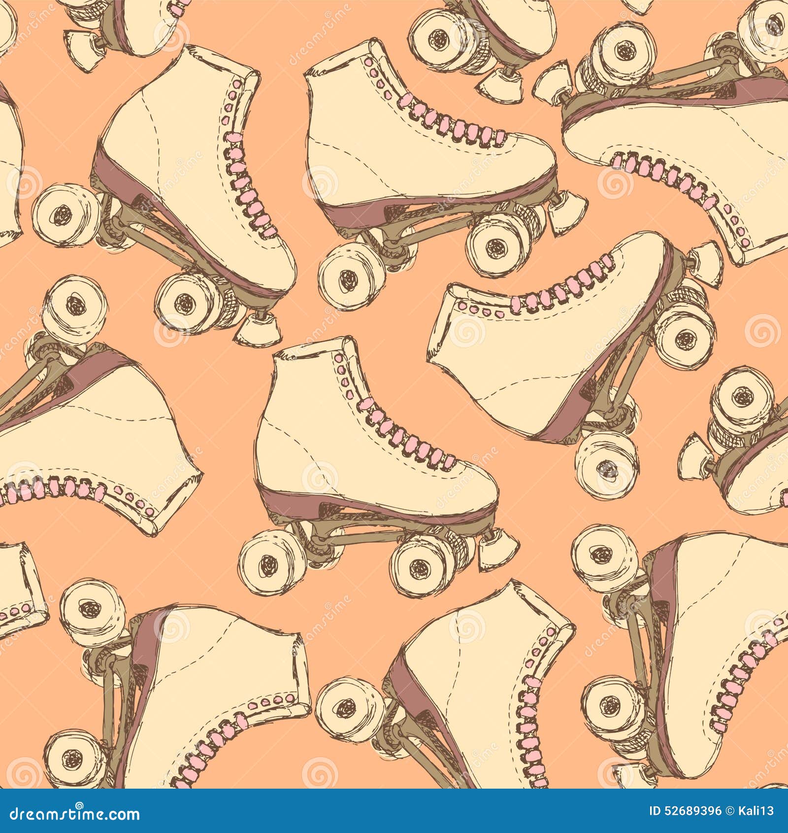 Vintage Rollerskate, Retro Shoe With Wheels. Footwear For Roll On Rink ...