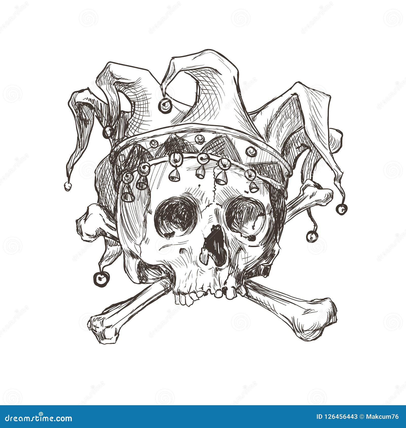 Joker Skull. Vector Graphics Image | CartoonDealer.com #139714308