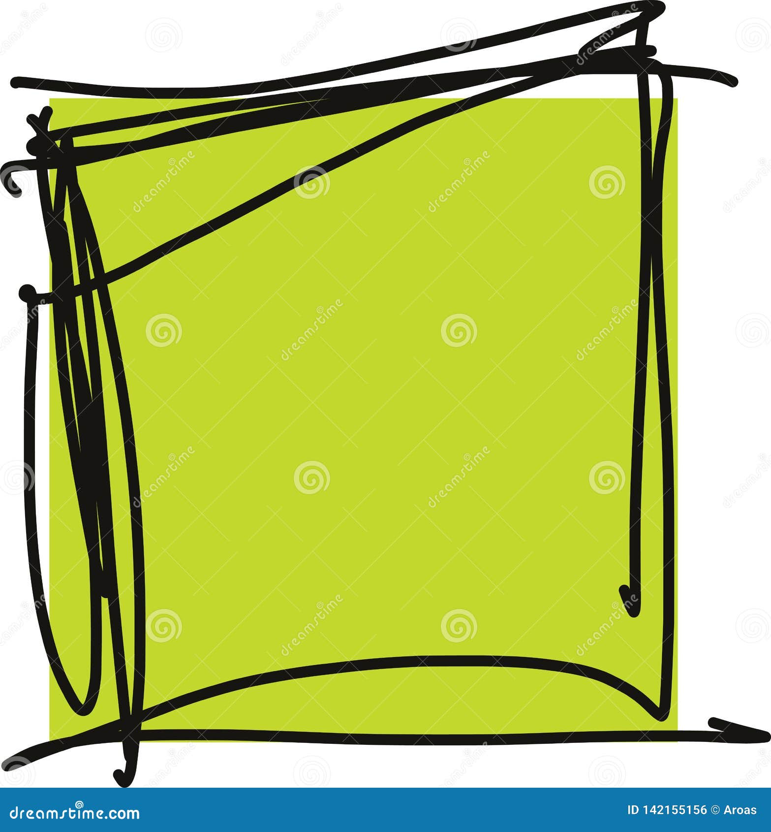 Sketch of square stock vector. Illustration of construction - 142155156
