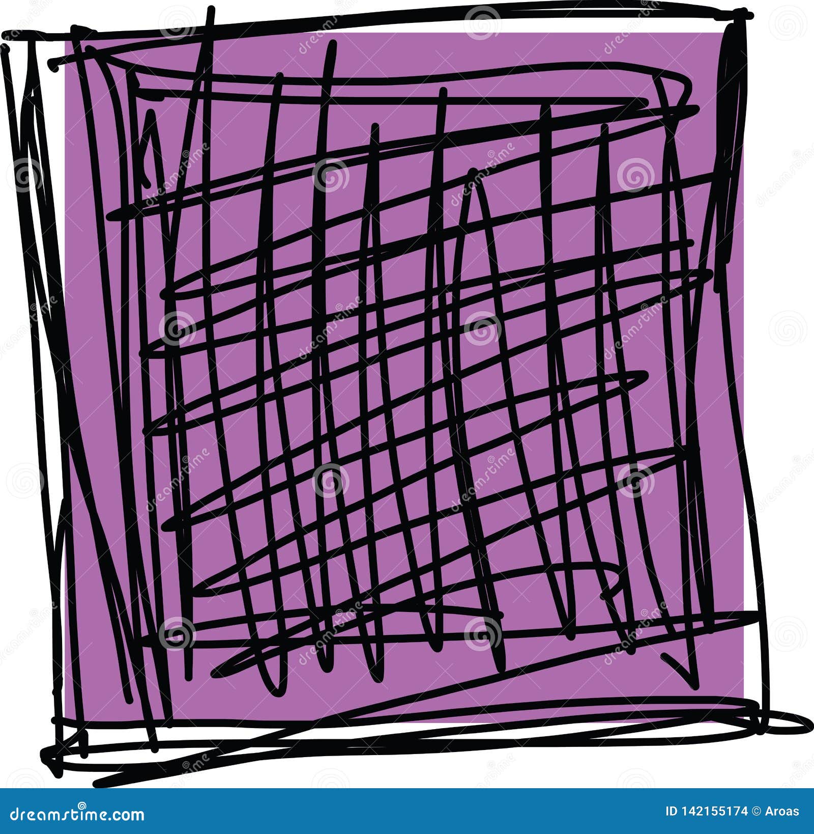 Sketch of square stock vector. Illustration of geometric - 142155174