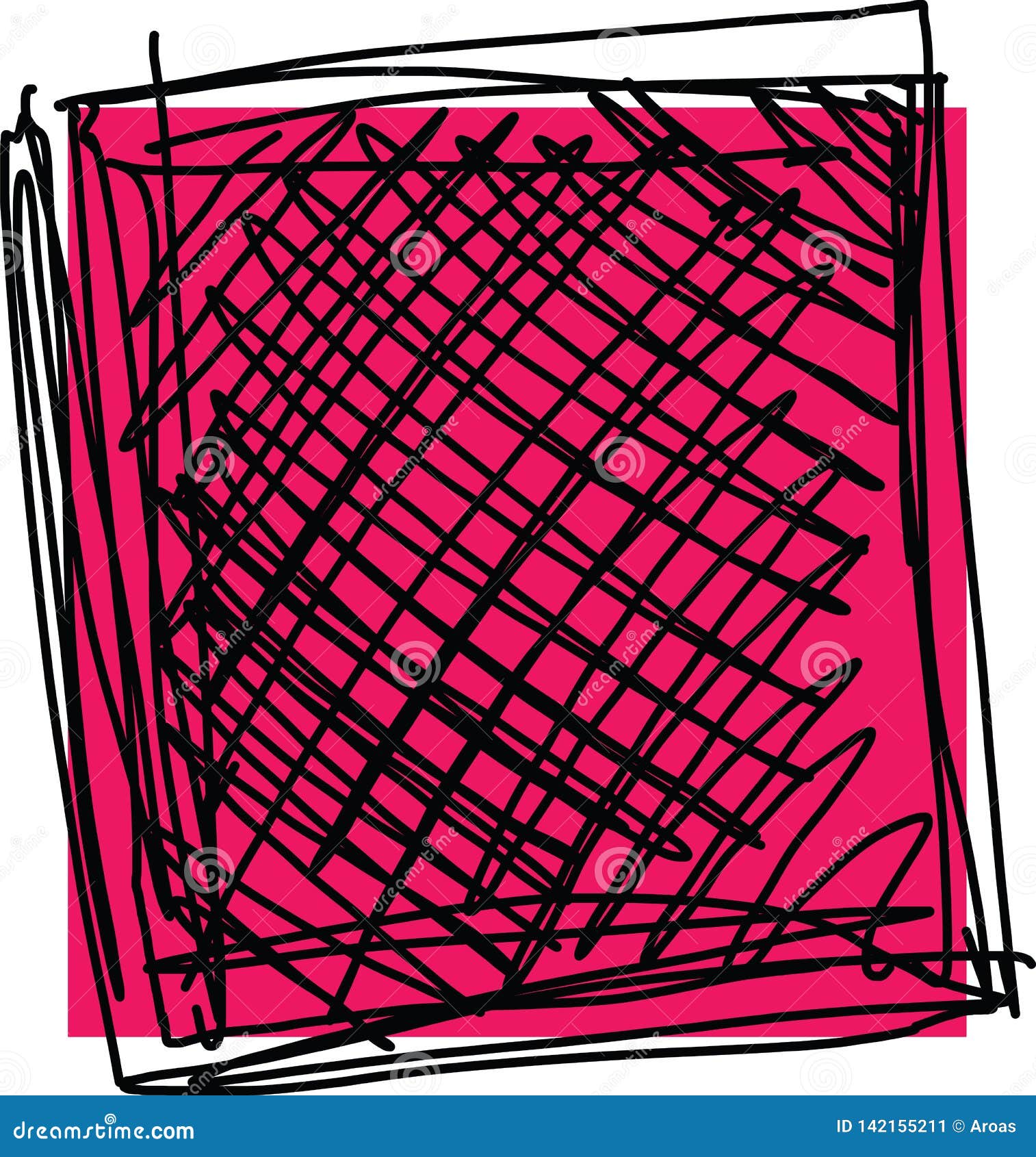 Sketch of square stock vector. Illustration of line - 142155211