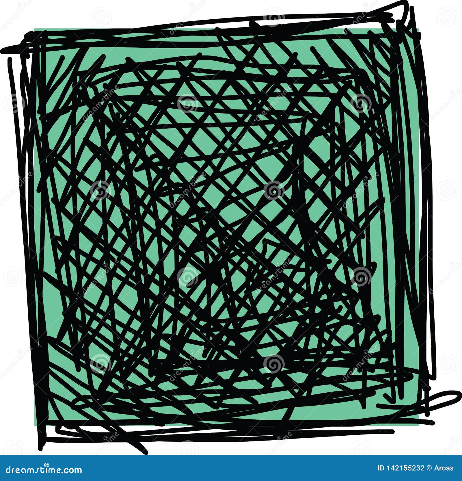 Sketch of square stock vector. Illustration of artwork - 142155232