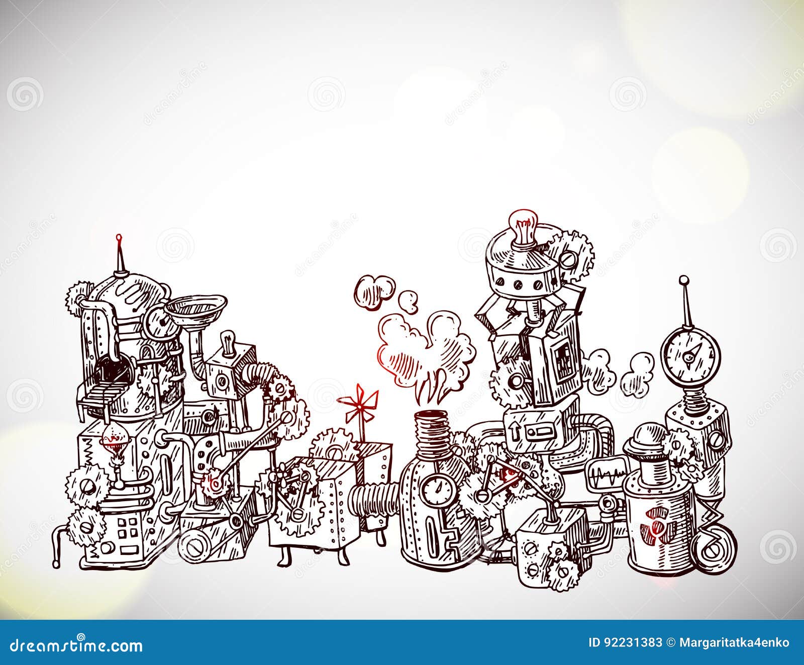 Steampunk Machines Drawing