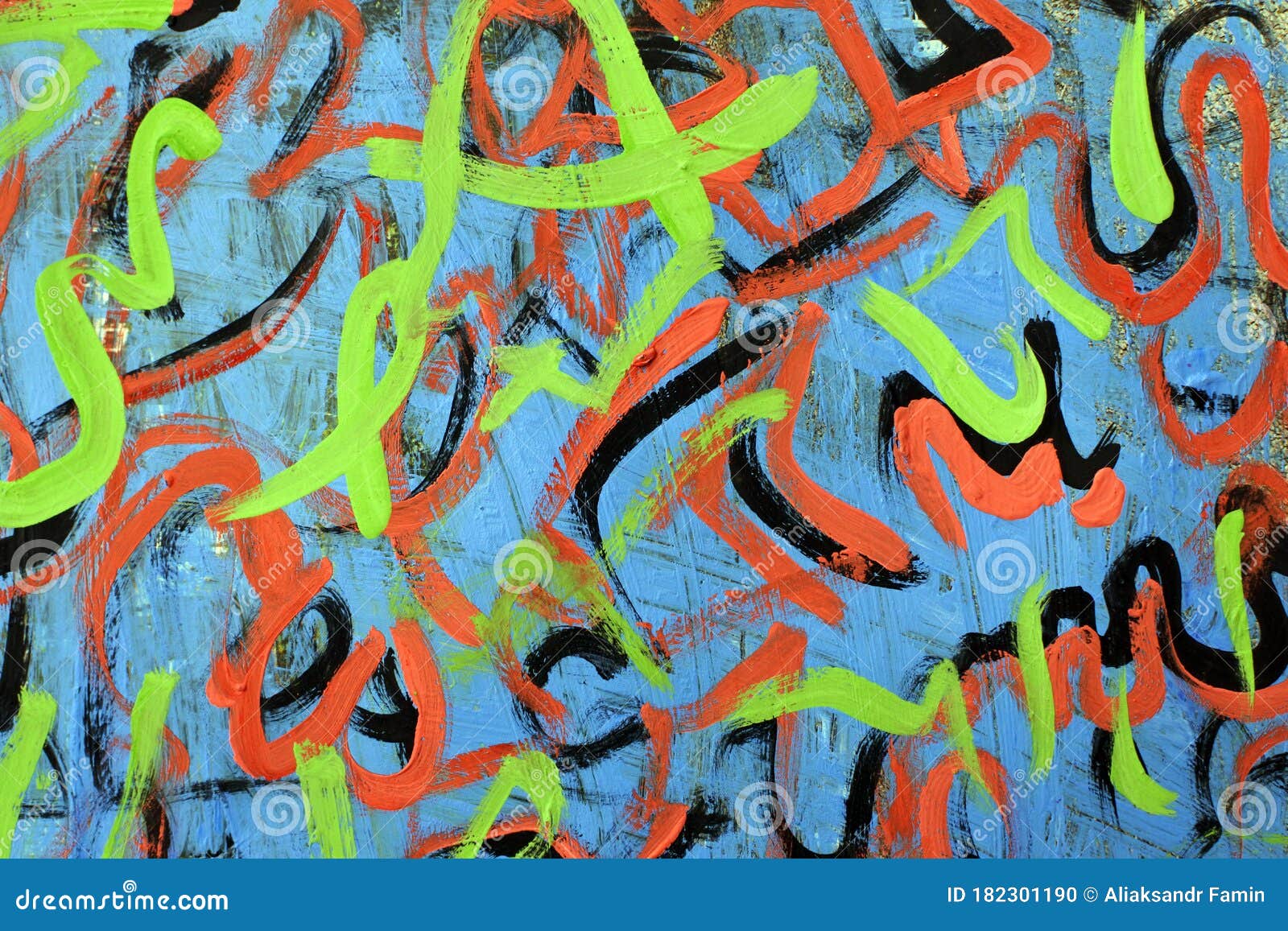 Sketch in the Style of Abstract Expressionism. Colored Doodles on a ...