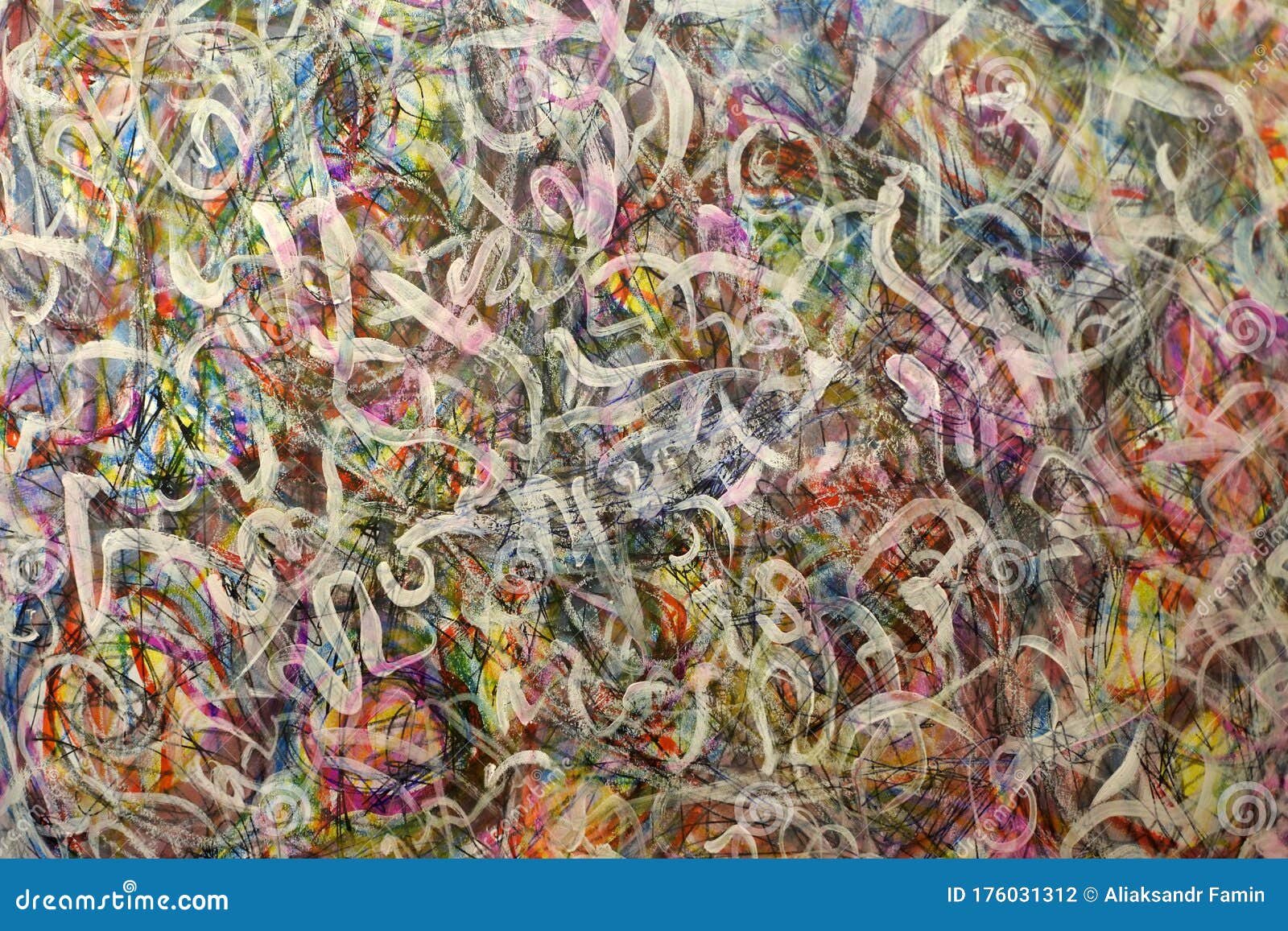 A Sketch in the Style of Abstract Impressionism. Multicolored Doodles ...