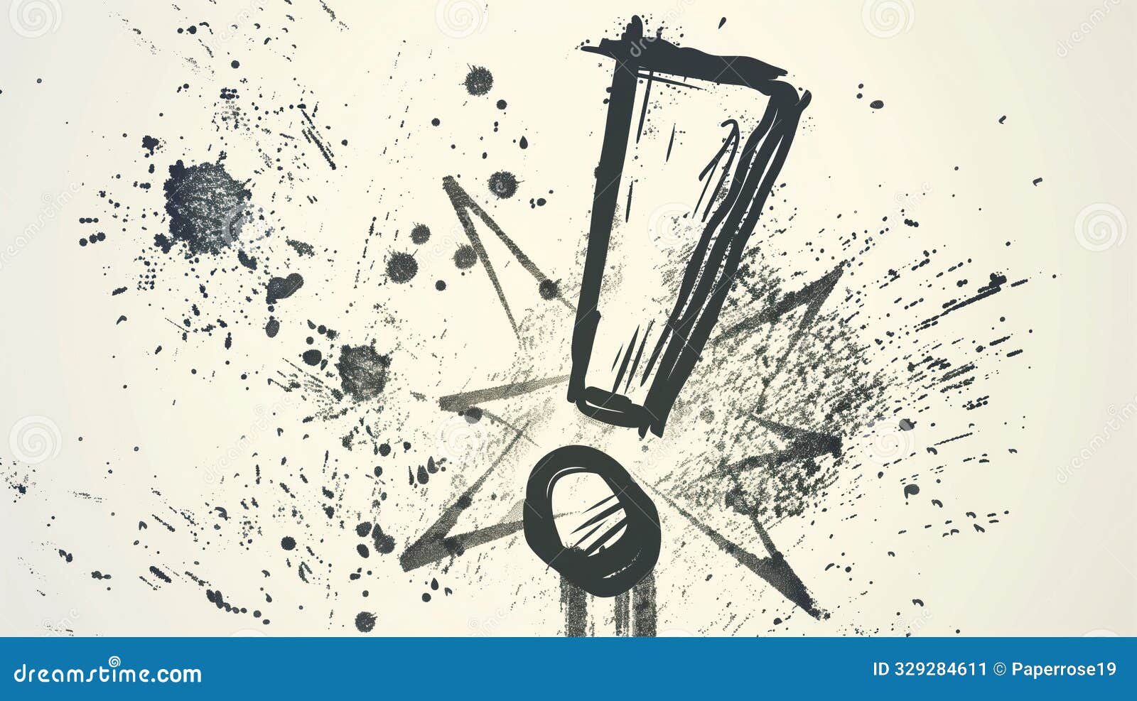 Sketch-style Exclamation Mark in Format Stock Image - Image of font ...