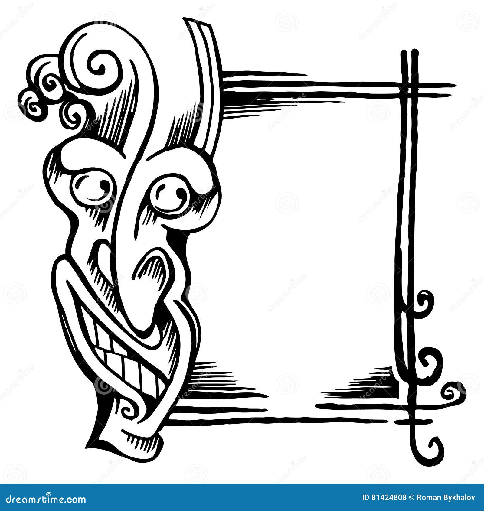 RED DEMON HEAD MASCOT LOGO DESIGN Cartoon Vector | CartoonDealer.com ...