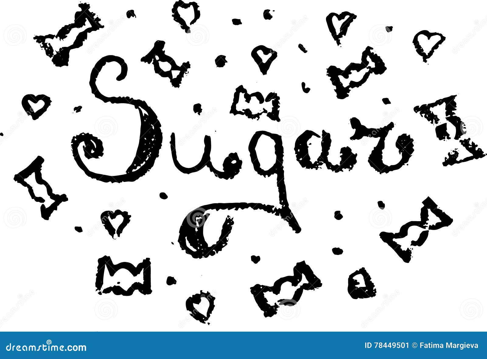 Sketch Sugar. Sweet Seasoning Bag, Isolated Sugarcane Stalk Leaves ...