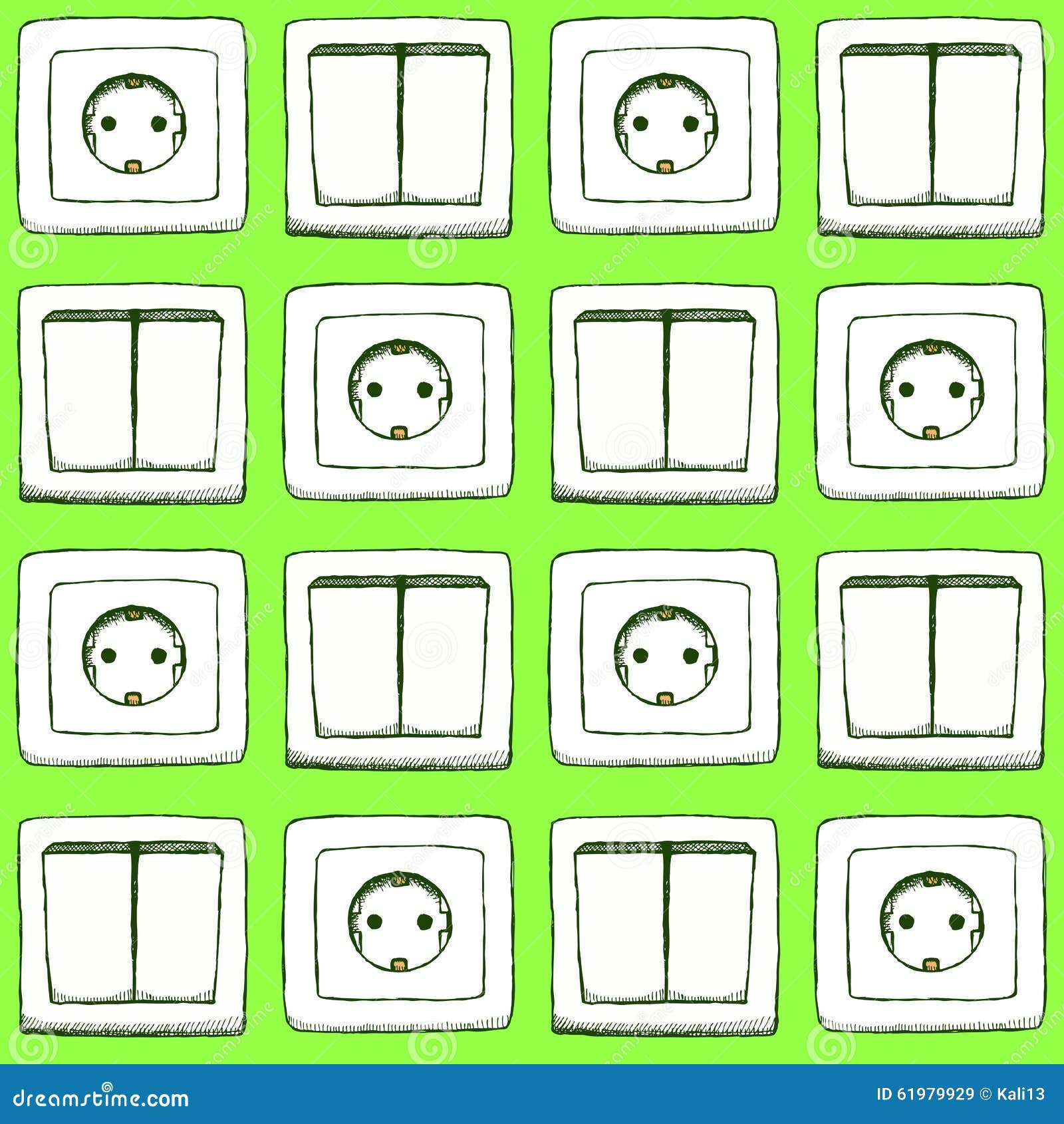 Sketch switch and socket stock vector. Illustration of interface - 61979929