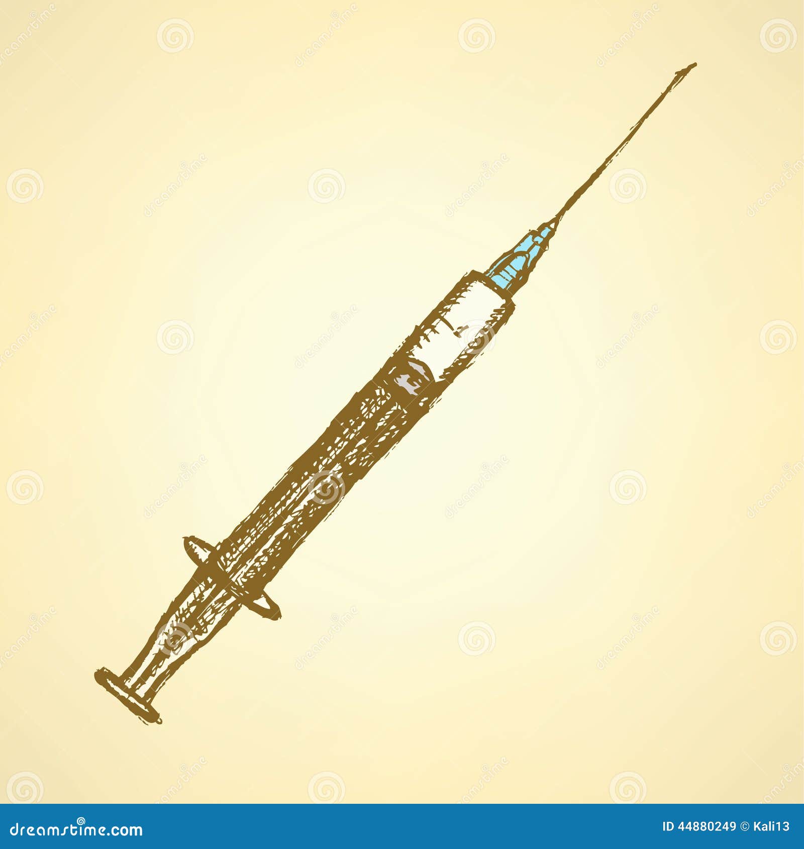 Sketch Syringe in Vintage Style Stock Vector - Illustration of ...
