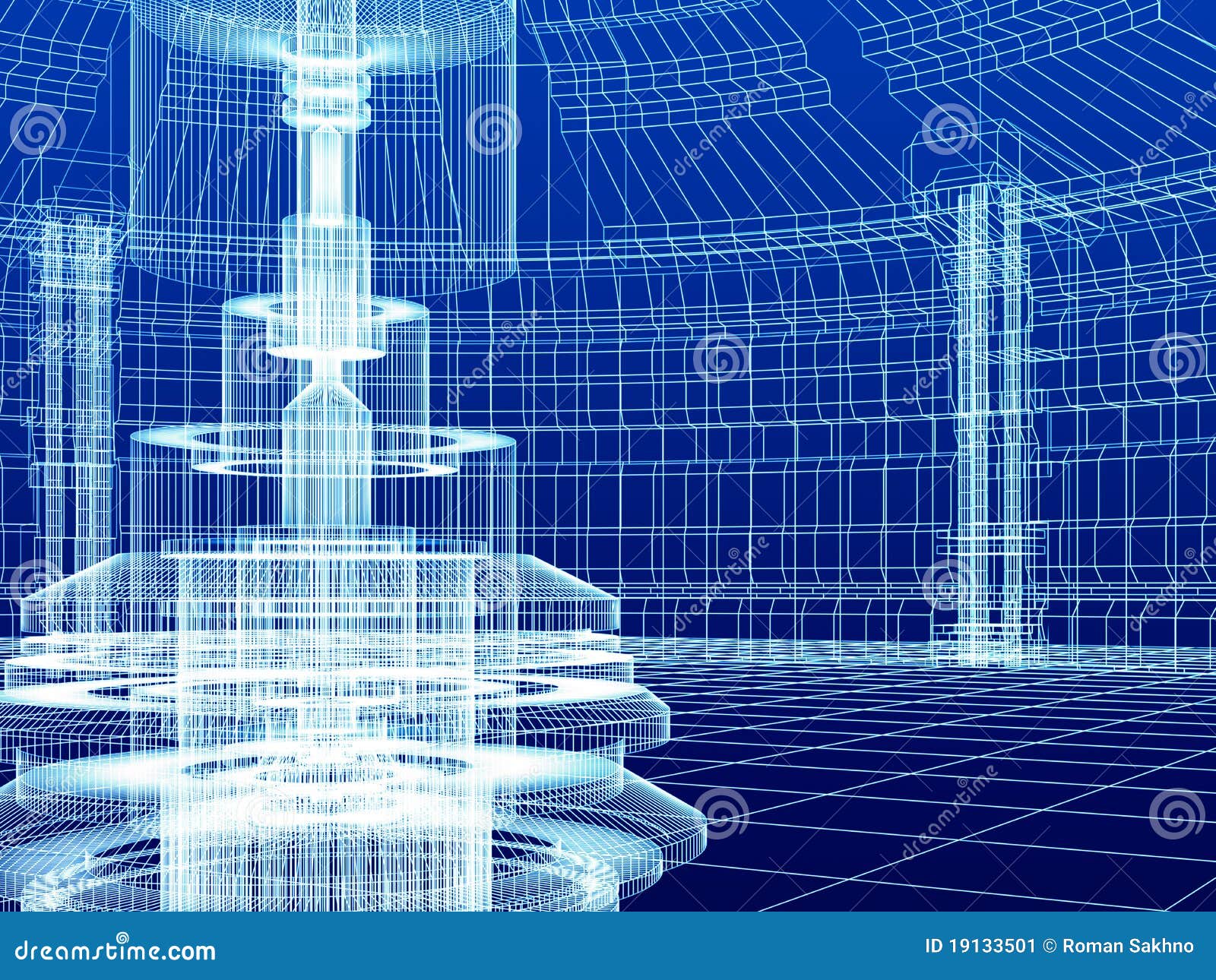 Sketch of Technology Building Stock Illustration - Illustration of ...