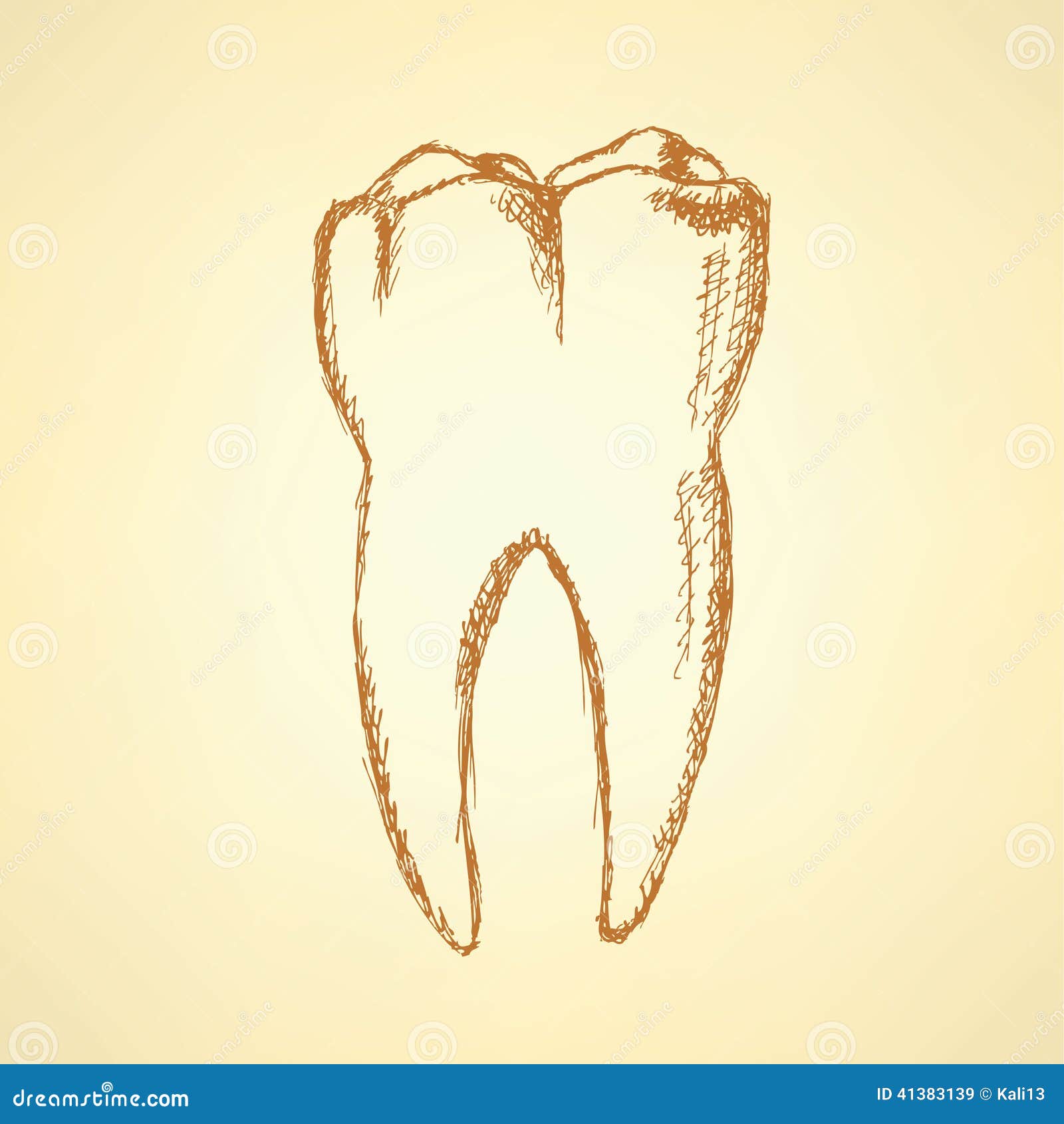 Sketch Teeth, Vector Vintage Background Stock Vector - Illustration of ...