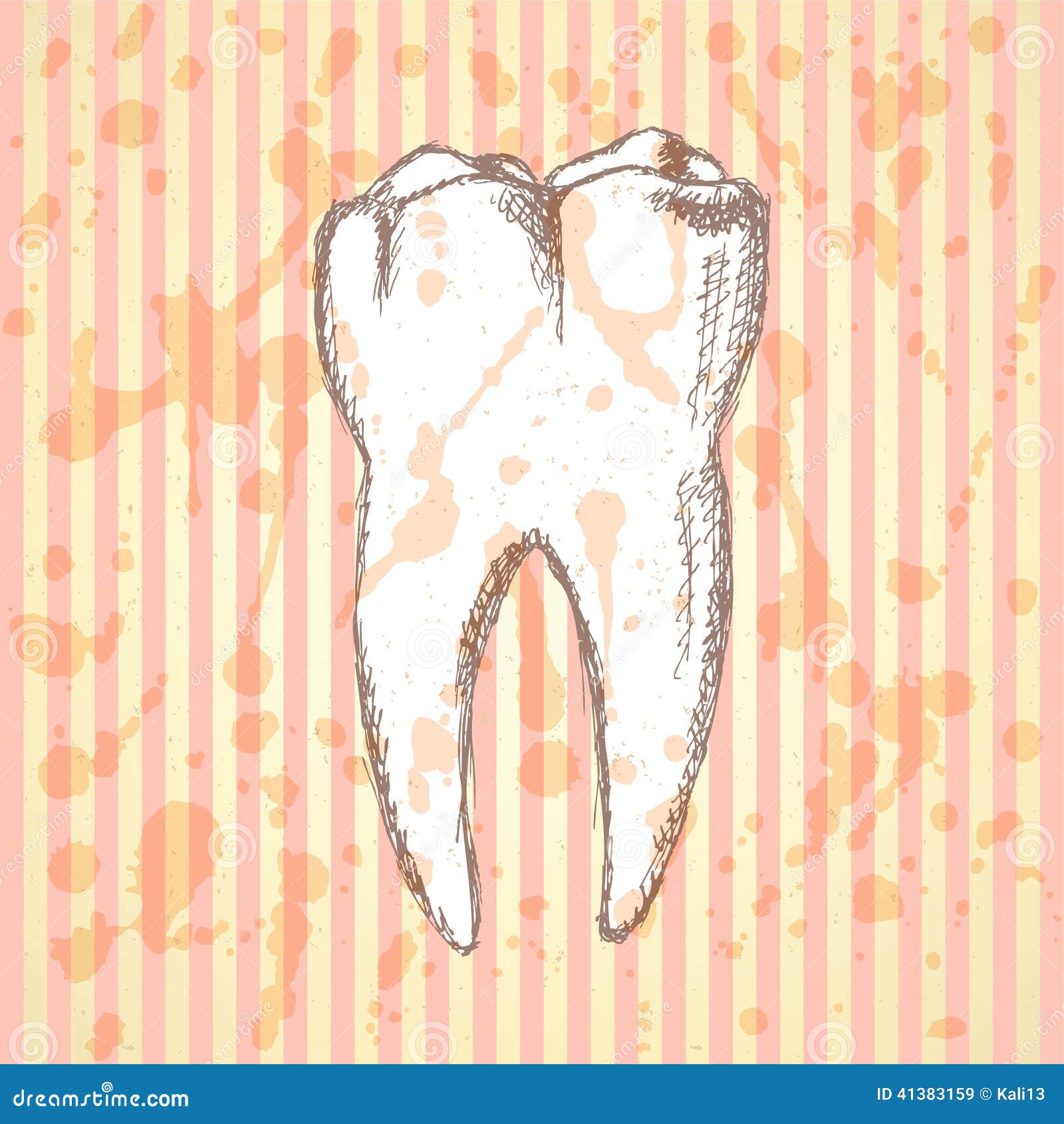 Sketch Teeth, Vector Vintage Background Stock Vector - Illustration of ...