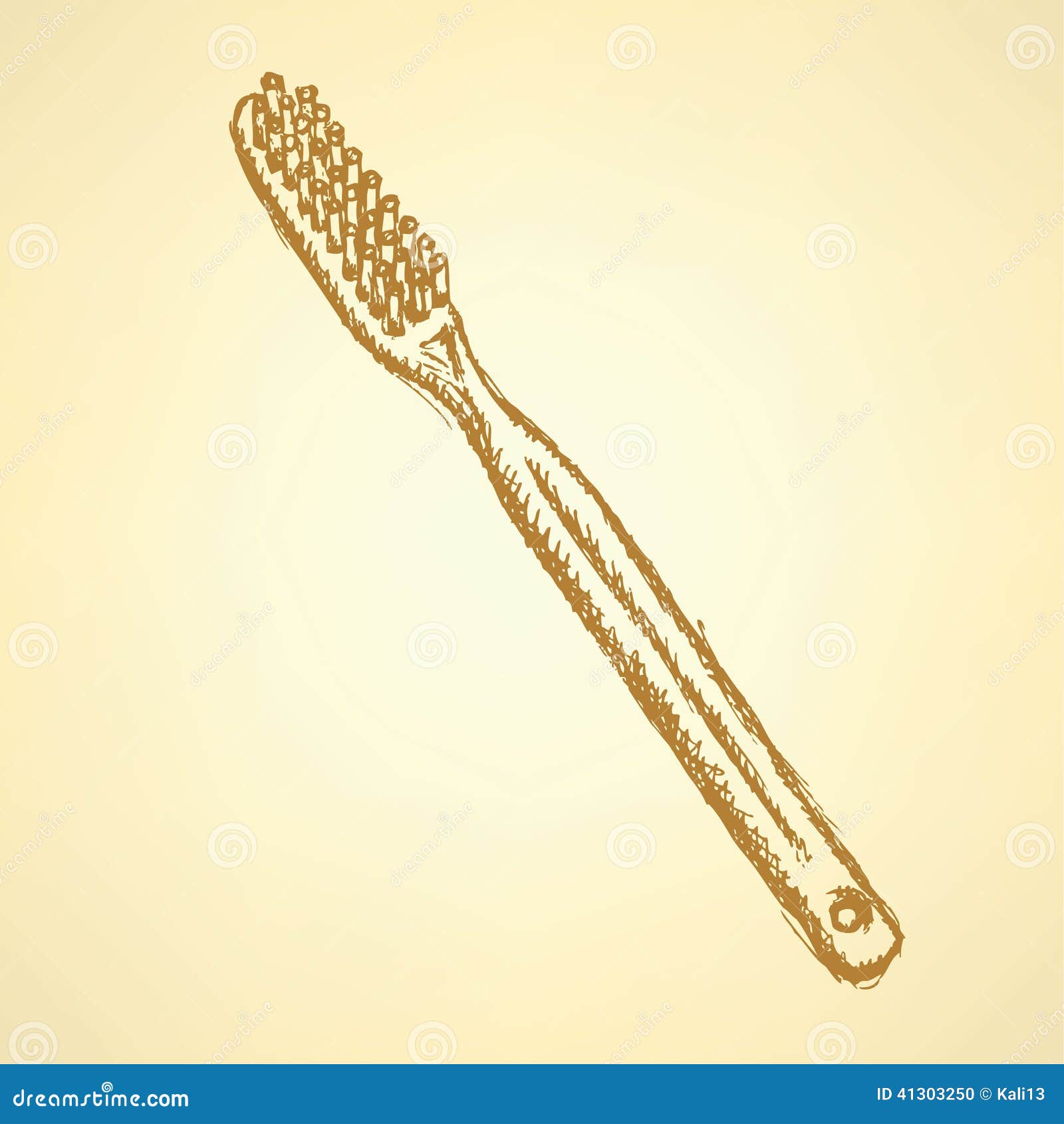 Sketch Tooth Brush, Vector Vintage Background Stock Vector ...