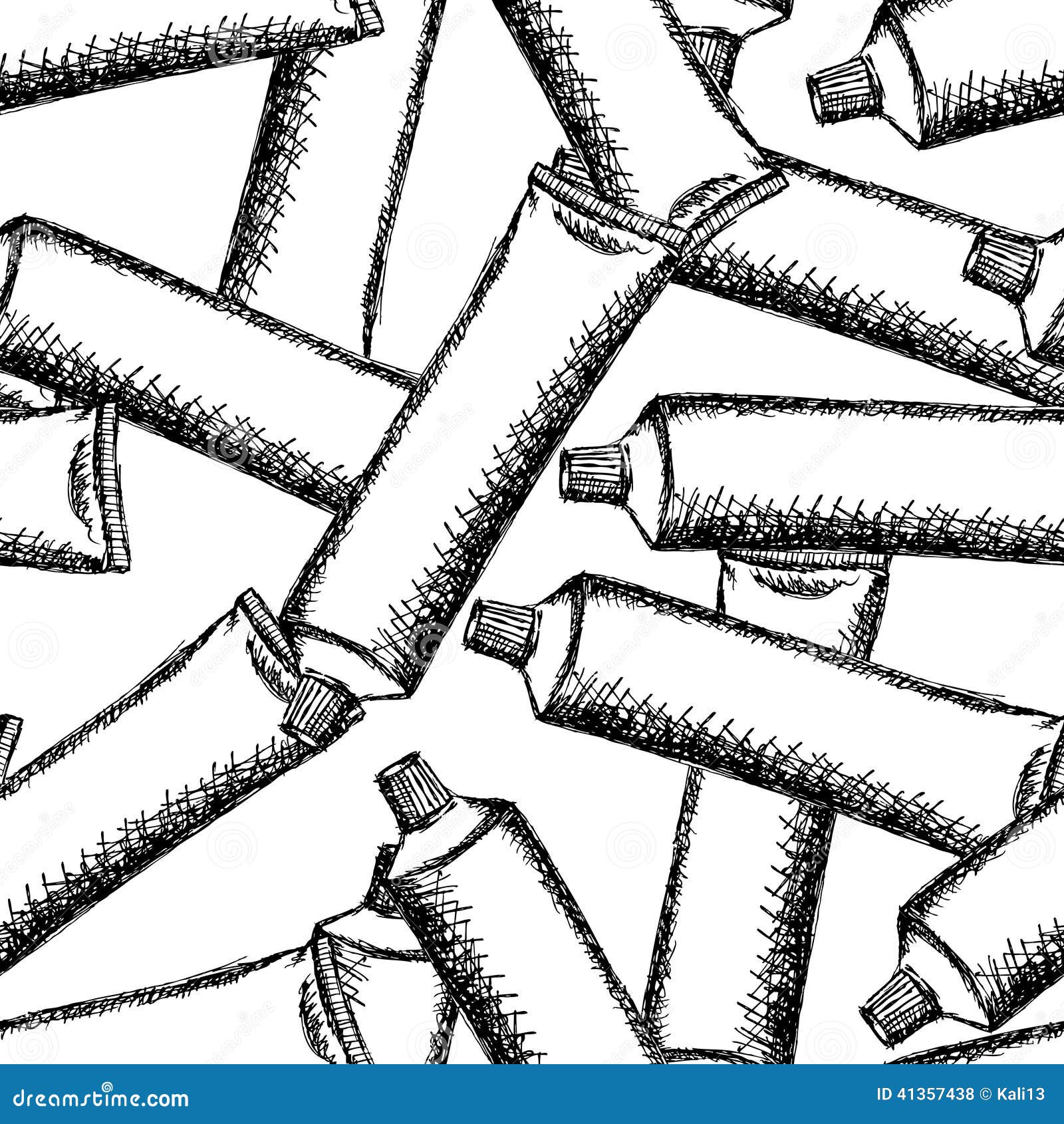 Sketch Tooth Paste, Vector Seamless Pattern Stock Vector - Illustration ...