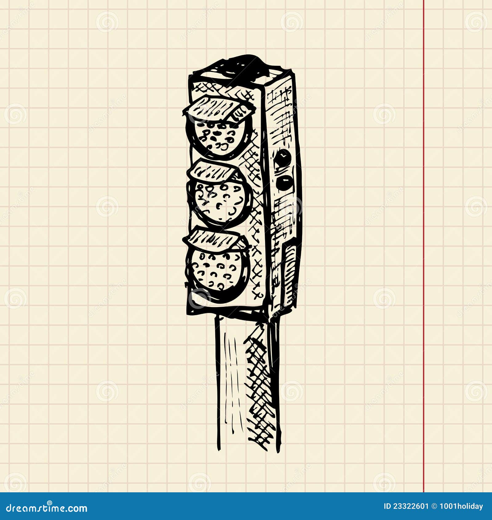 Sketch traffic lights stock vector. Illustration of design - 23322601